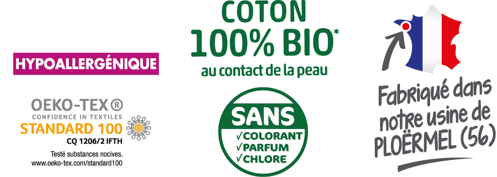 Gamme coton 100% Bio - Celluloses de Brocéliande
