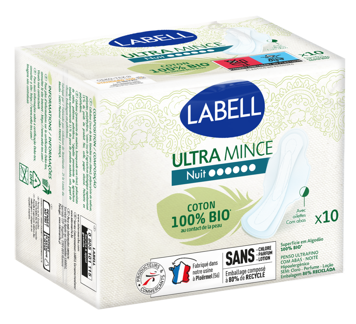 Serviette Labell | Protège lingerie | Hygiène féminine